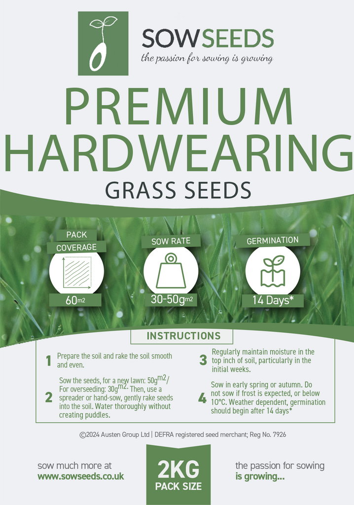 Premium Hard-Wearing Grass Seeds | Quality Seeds from Sow Seeds Ltd